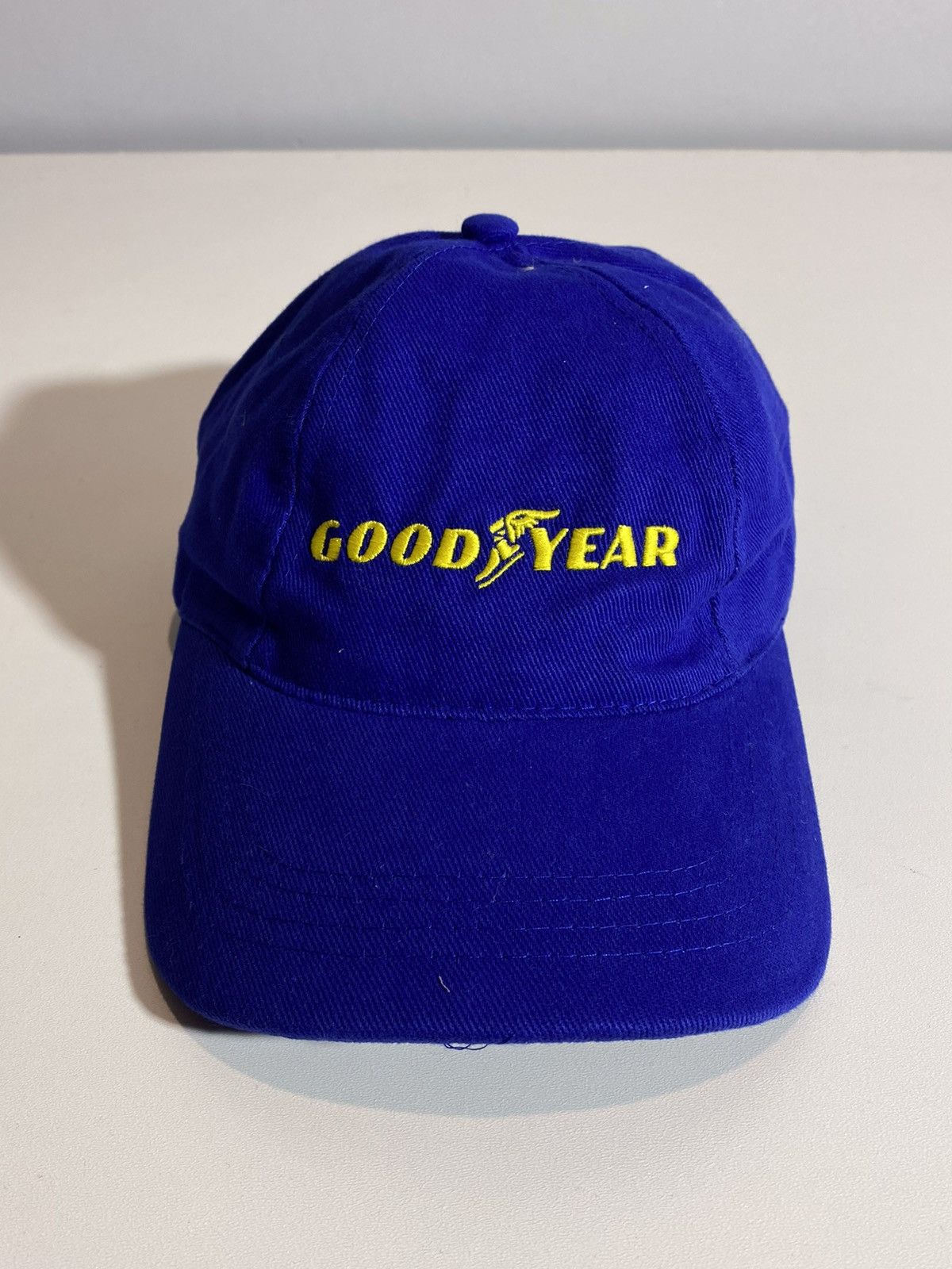 Racing Goodyear y2k hype streetwear style deep blue cap | Grailed