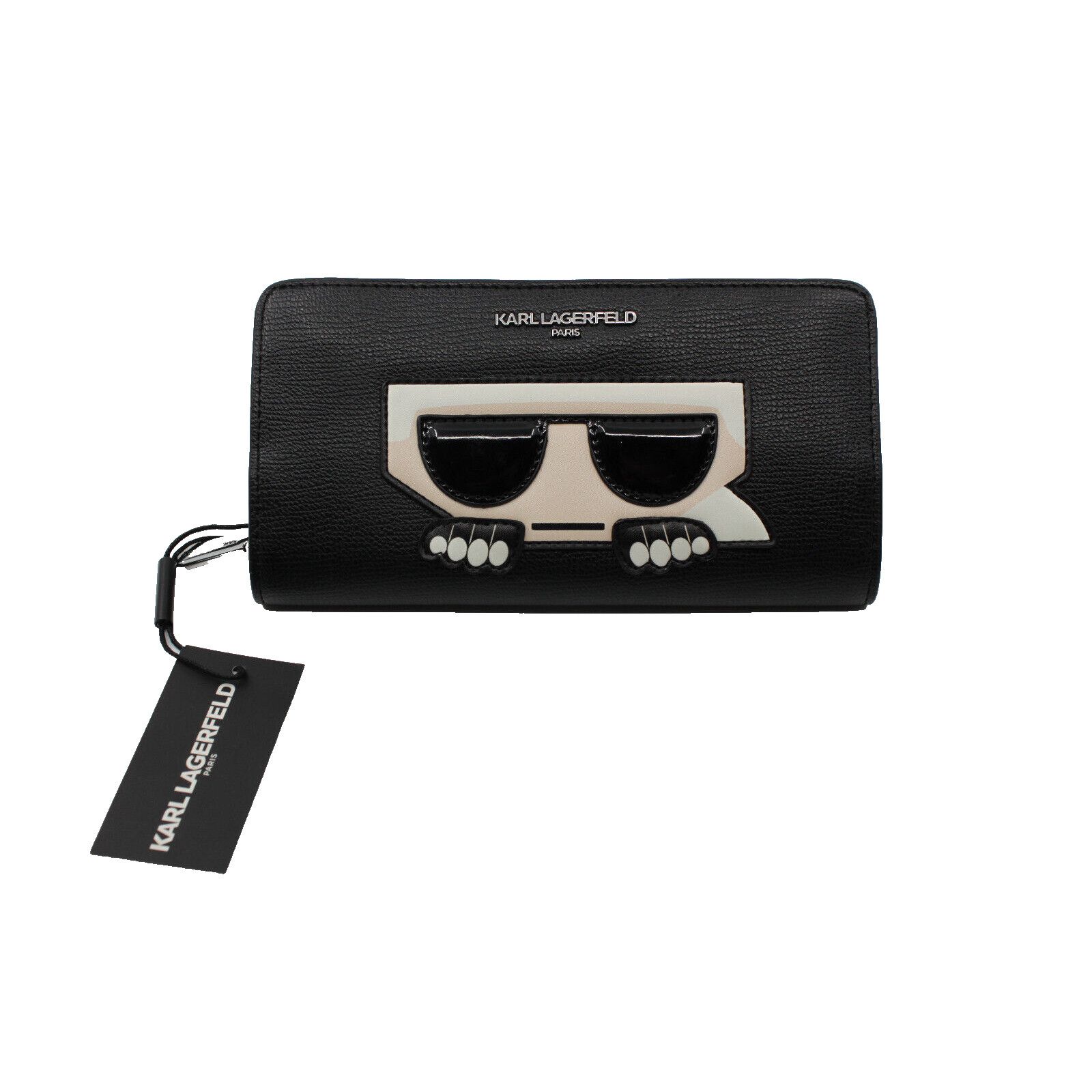 Karl Lagerfeld New KARL LAGERFELD MAYBELLE LEATHER Peeking Karl WALLET ...