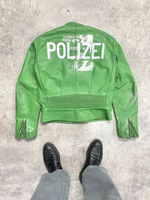 Vintage ᶠᵃⁿᶜʸᵍᵘʸ 1984 Polizei Leather Jacket German Police Boxy | Grailed