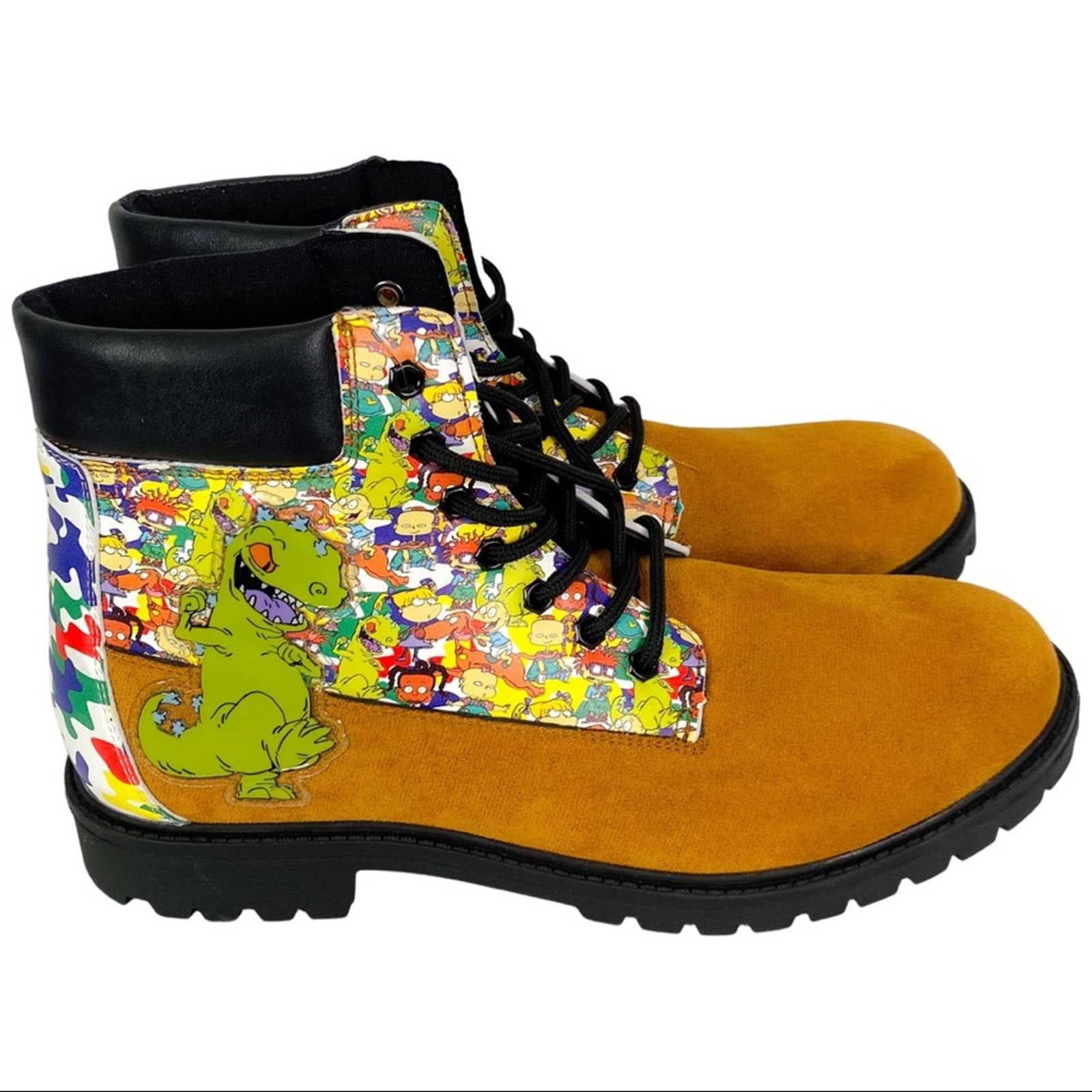 Nickelodeon Nickelodeon Rugrats Mens Reptar Faux Suede Lace Up Boots ...