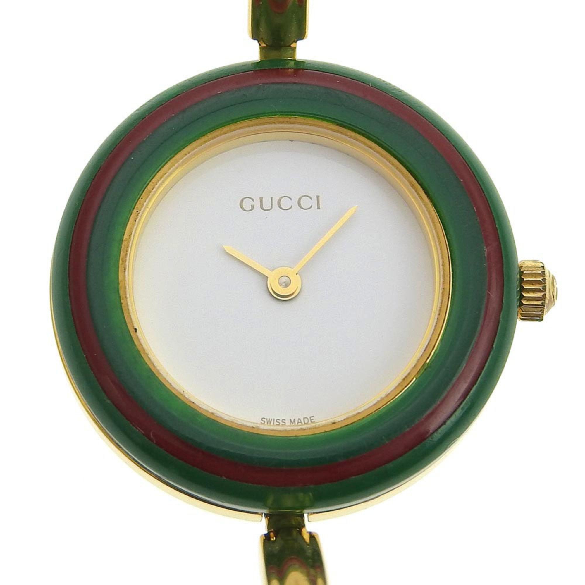 Gucci Gucci Change Bezel Watch 11/12.2 Gold Plated Quartz Analog ... Gucci Gucci Change Bezel Watch 11/12.2 Gold Plated Quartz Analog ...