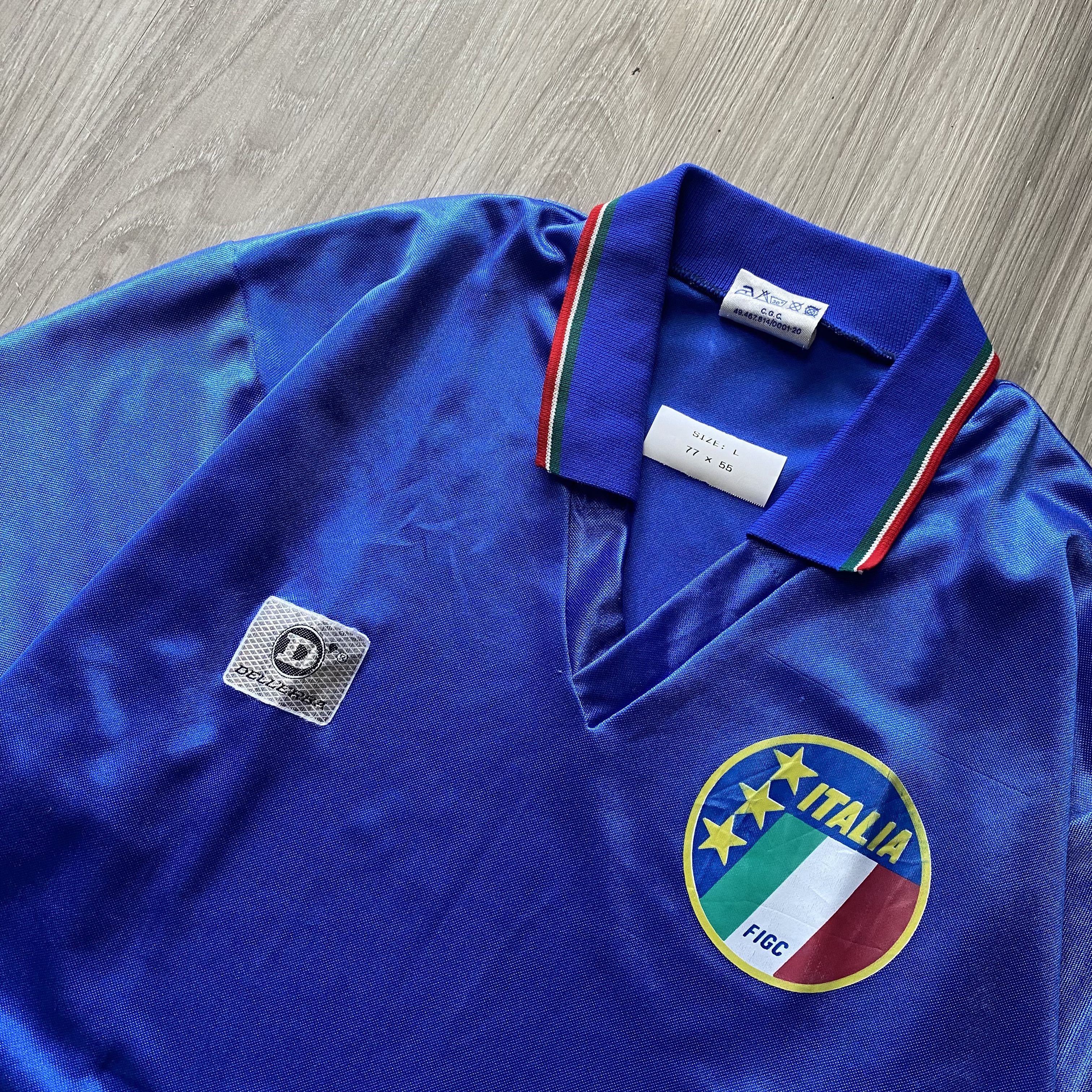 Vintage Vintage 90s Italia National Home Kit Jersey Blokecore | Grailed