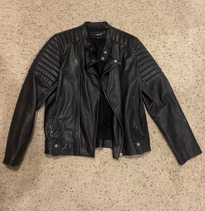 Black Rivet Leather jacket | Grailed