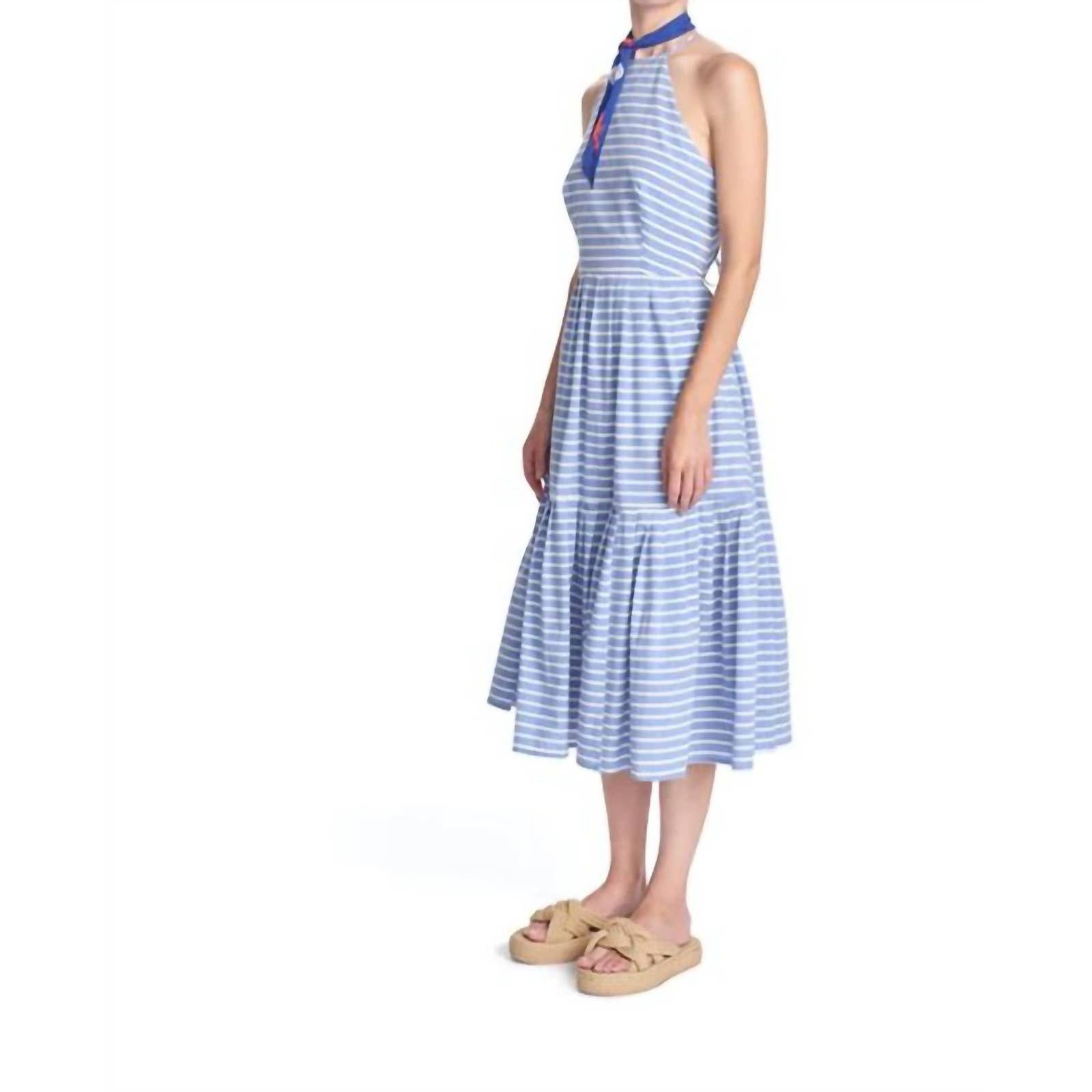 Corey Lynn Calter Chrisley Dress In Blue/white | Grailed