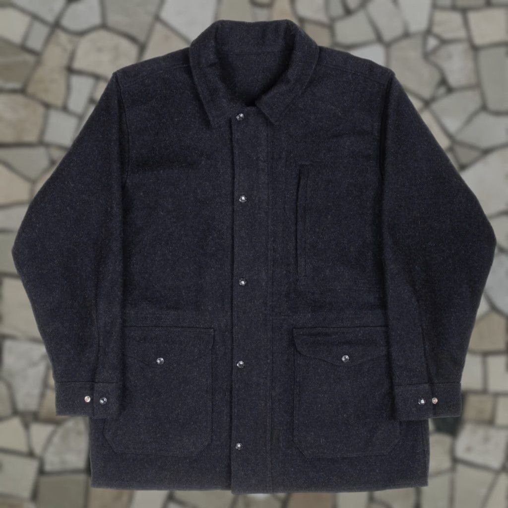 Filson VINTAGE Filson Weekender Miles Breaker Black Wool Coat XL Large ...