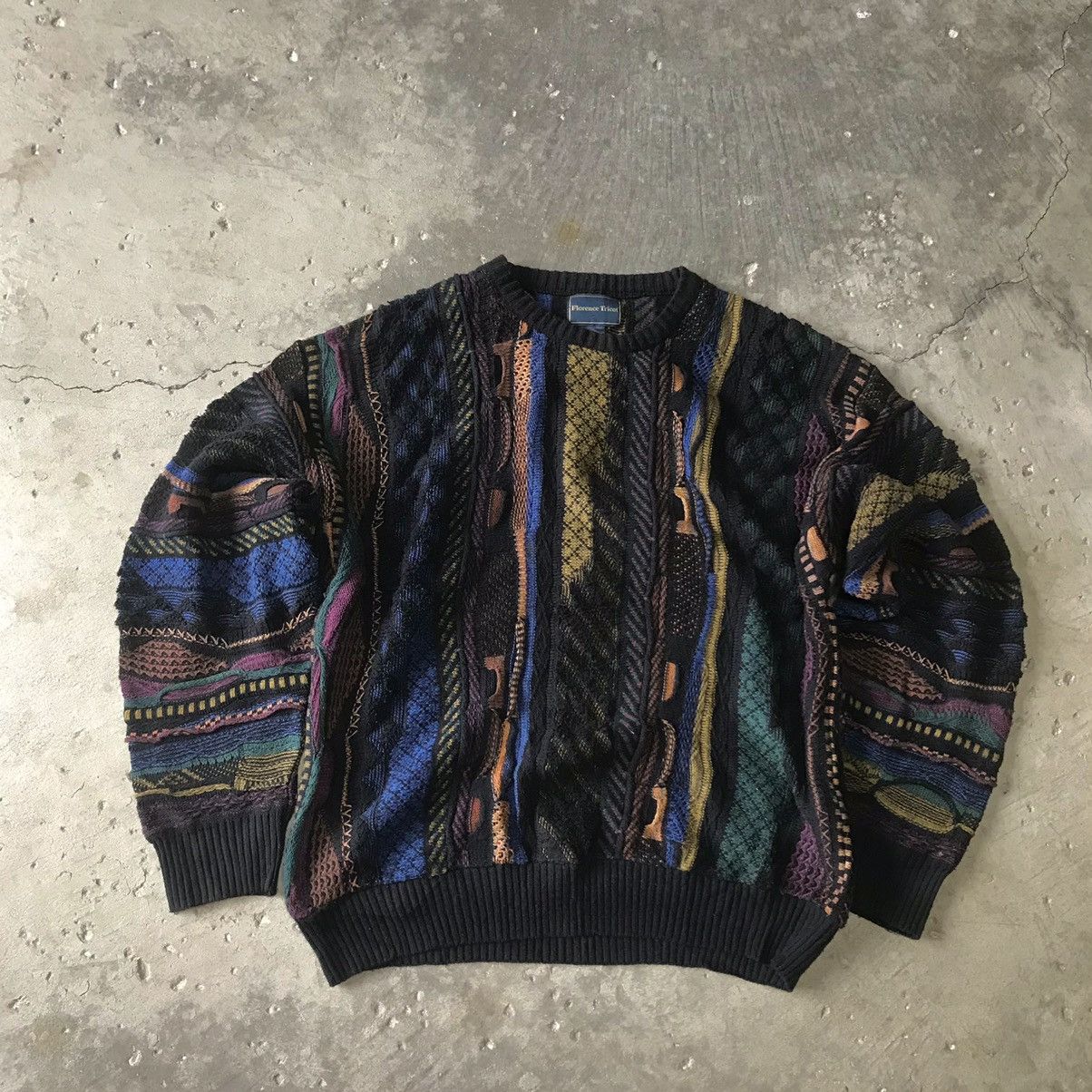 Coogi × Florence Tricot × Vintage Vintage 90s Coogi Style Knit Sweater ...