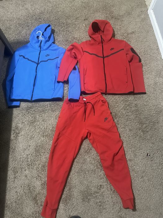 Nike Red and Blue Nike Tech | Grailed