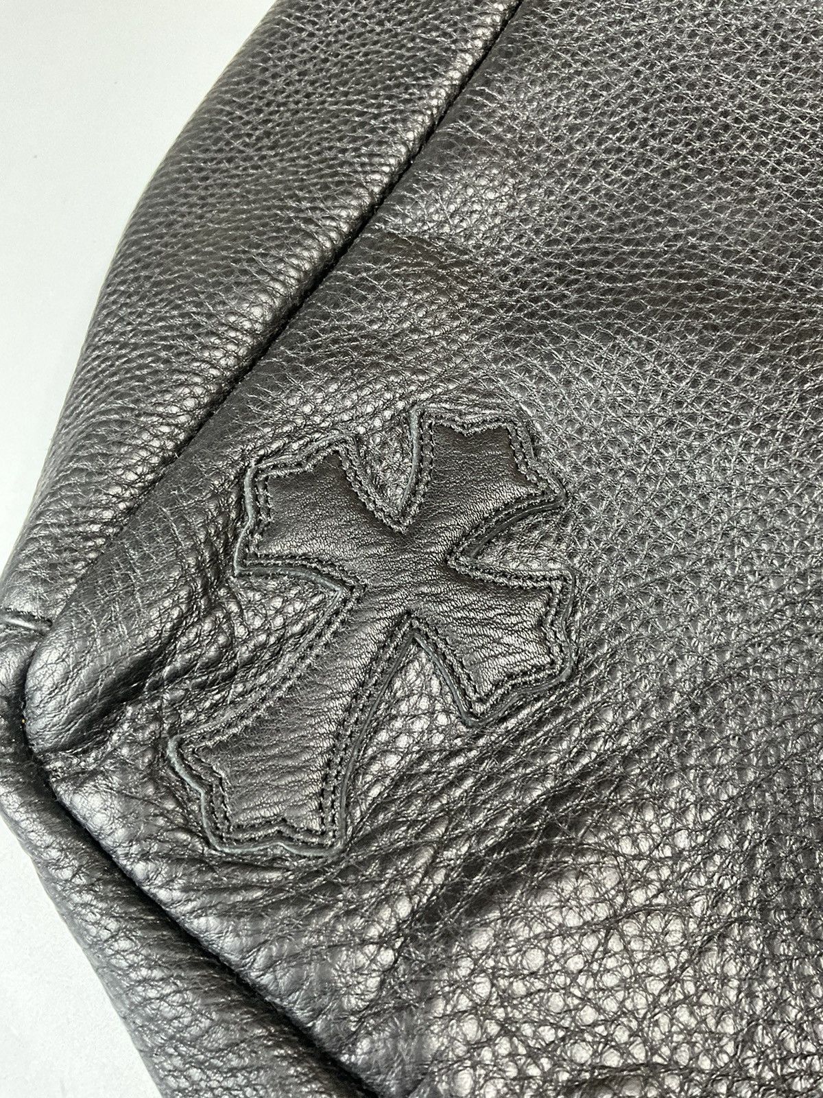 Chrome Hearts Chrome Hearts Cross Patches Grained Leather 4pockets Tote ...