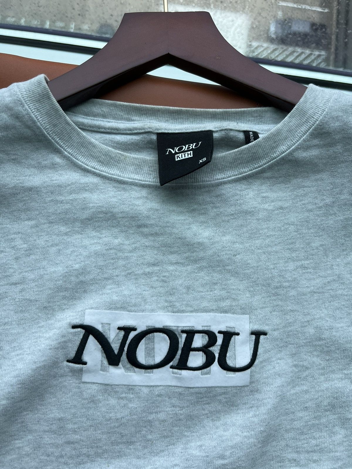 Kith Kith & Nobu Box Logo Script Tee | Grailed