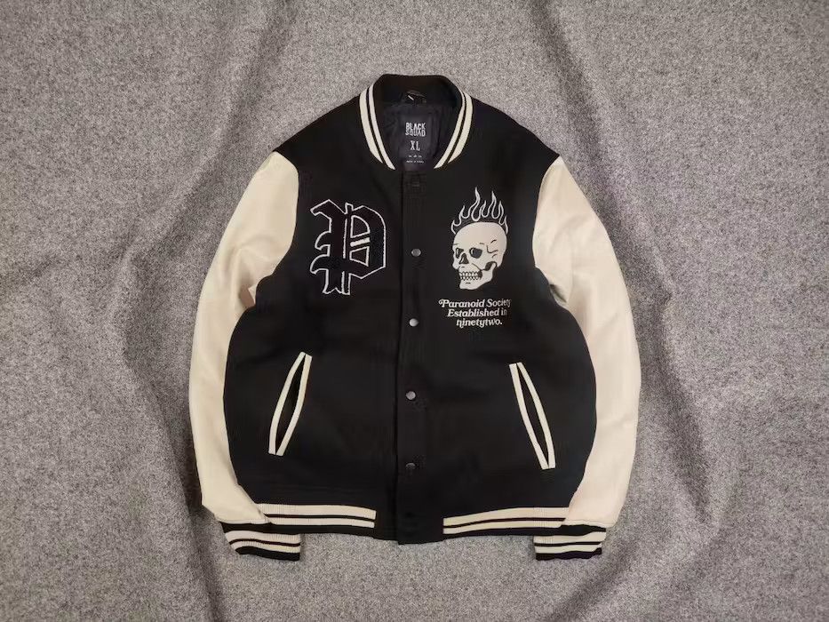 Vintage Vintage Paranoid Society Letterman Varsity Bomber Jacket | Grailed