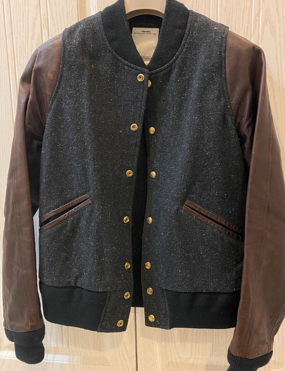Visvim Visvim Barnstorm Barnstom Fleece Jacket With Kangaroo Leathe | Grailed
