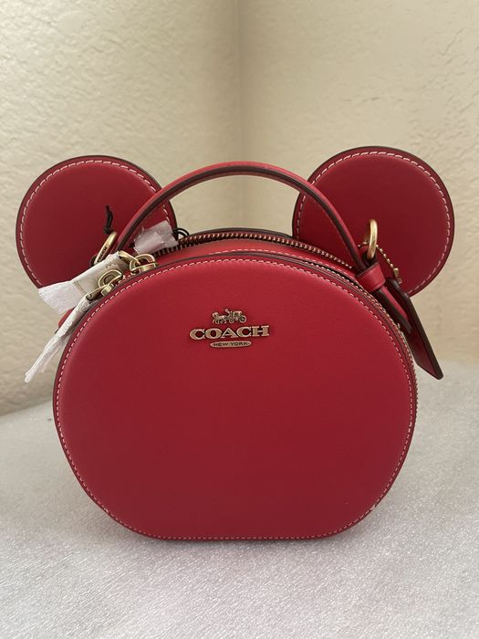 Coach Coach X Disney Mickey Mouse Ear Electric Red Crossbody bag | Grailed