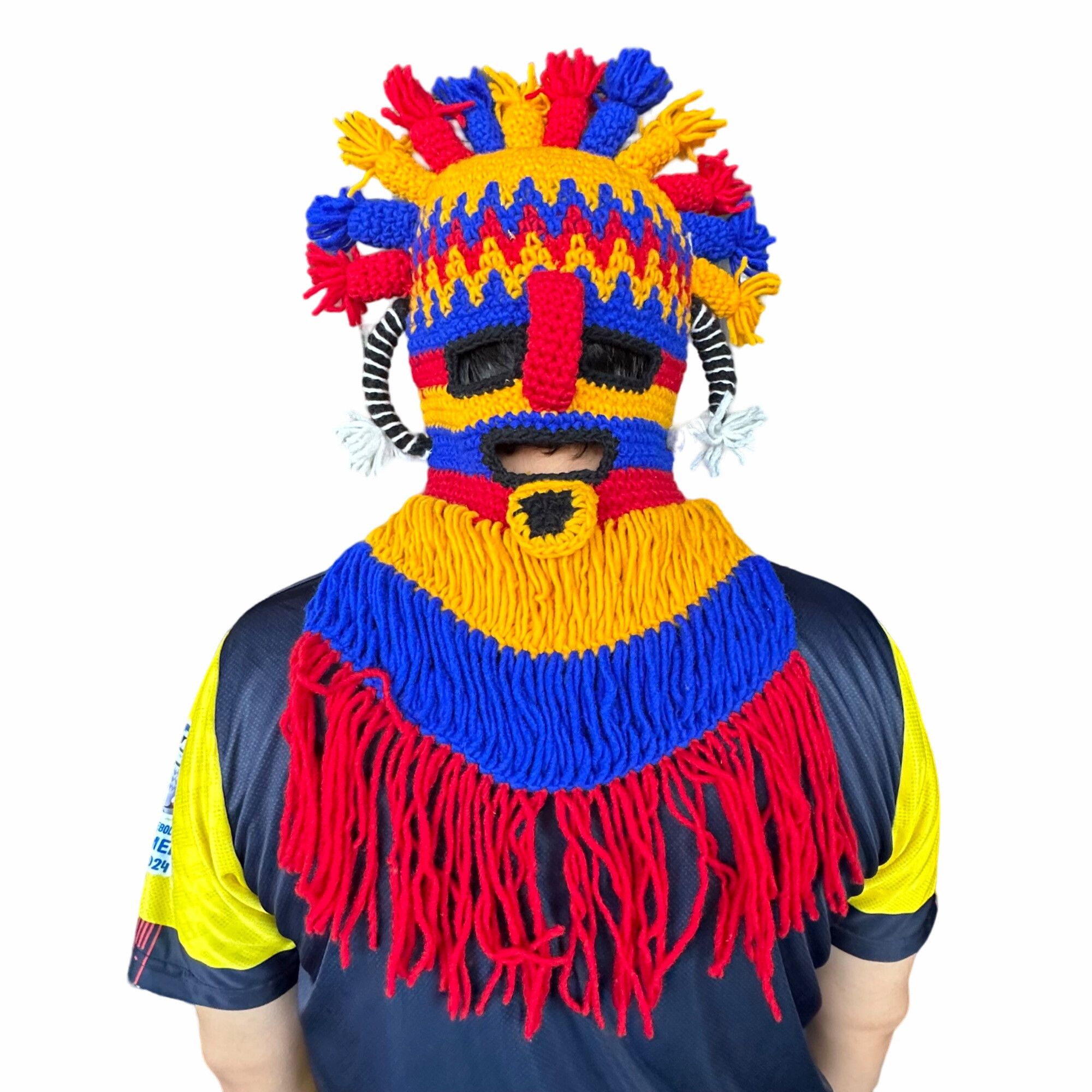 Other ⭐OZ Handmade Adult Mask Aya Diablo Huma Incas Ecuador Flag I ...