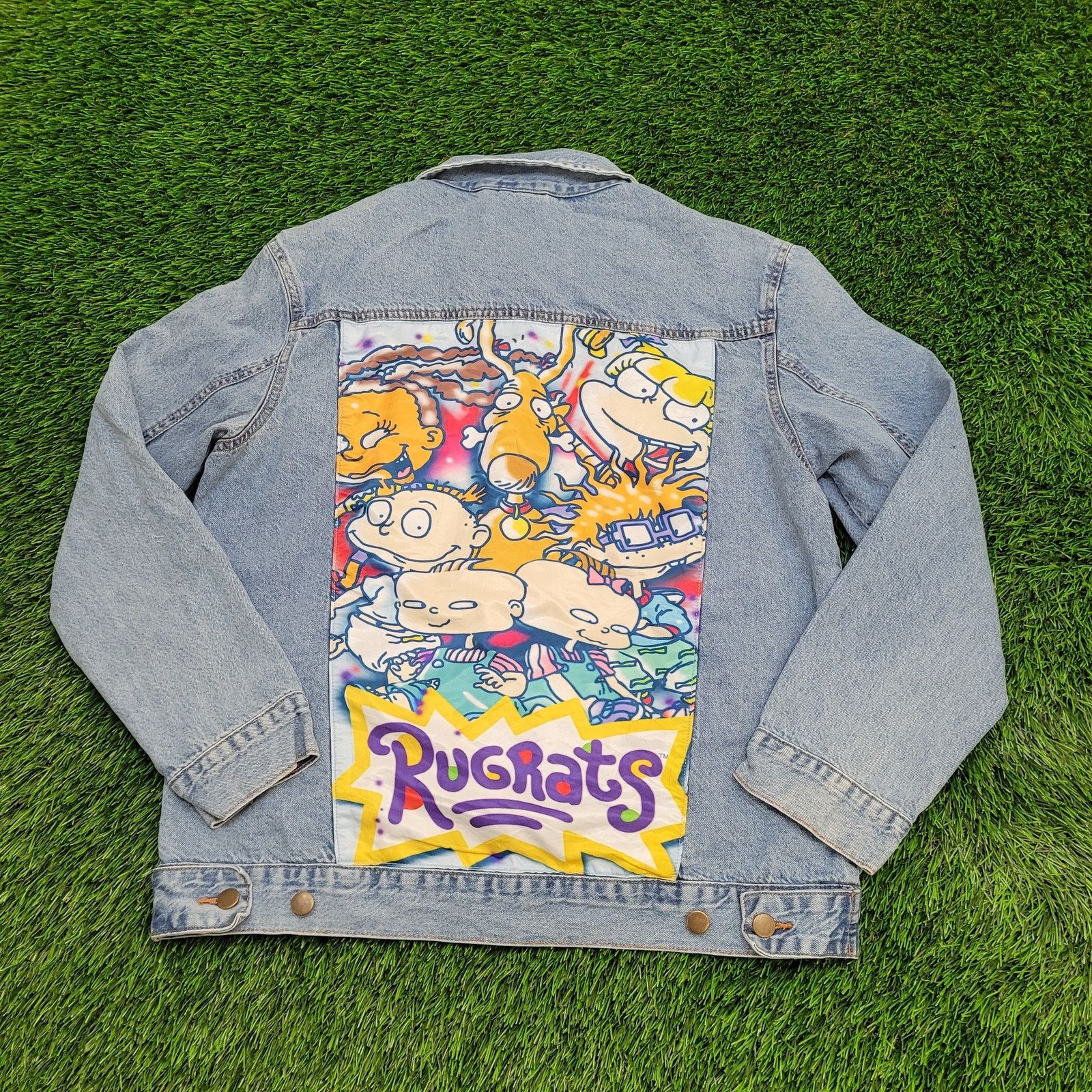 Nickelodeon Nickelodeon Denim Jacket Large 22x26 Rugrats | Grailed