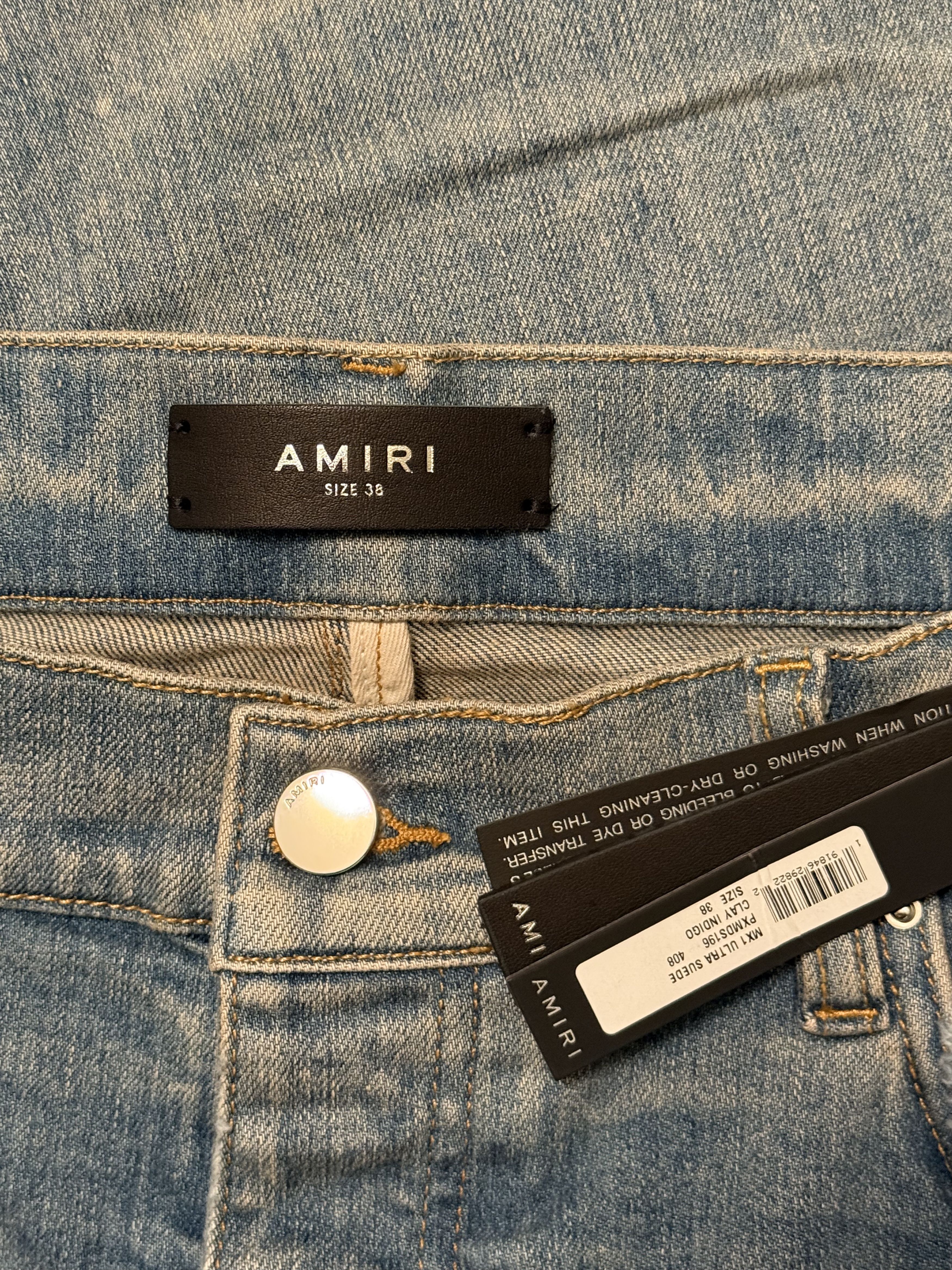 Amiri Amiri MX1 White Patch Jeans | Grailed