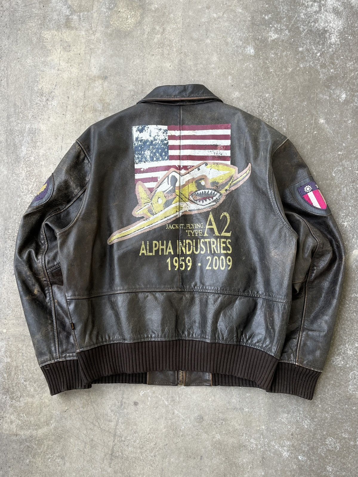 Vintage Alpha Industries Leather Jacket Type A-2 | Grailed