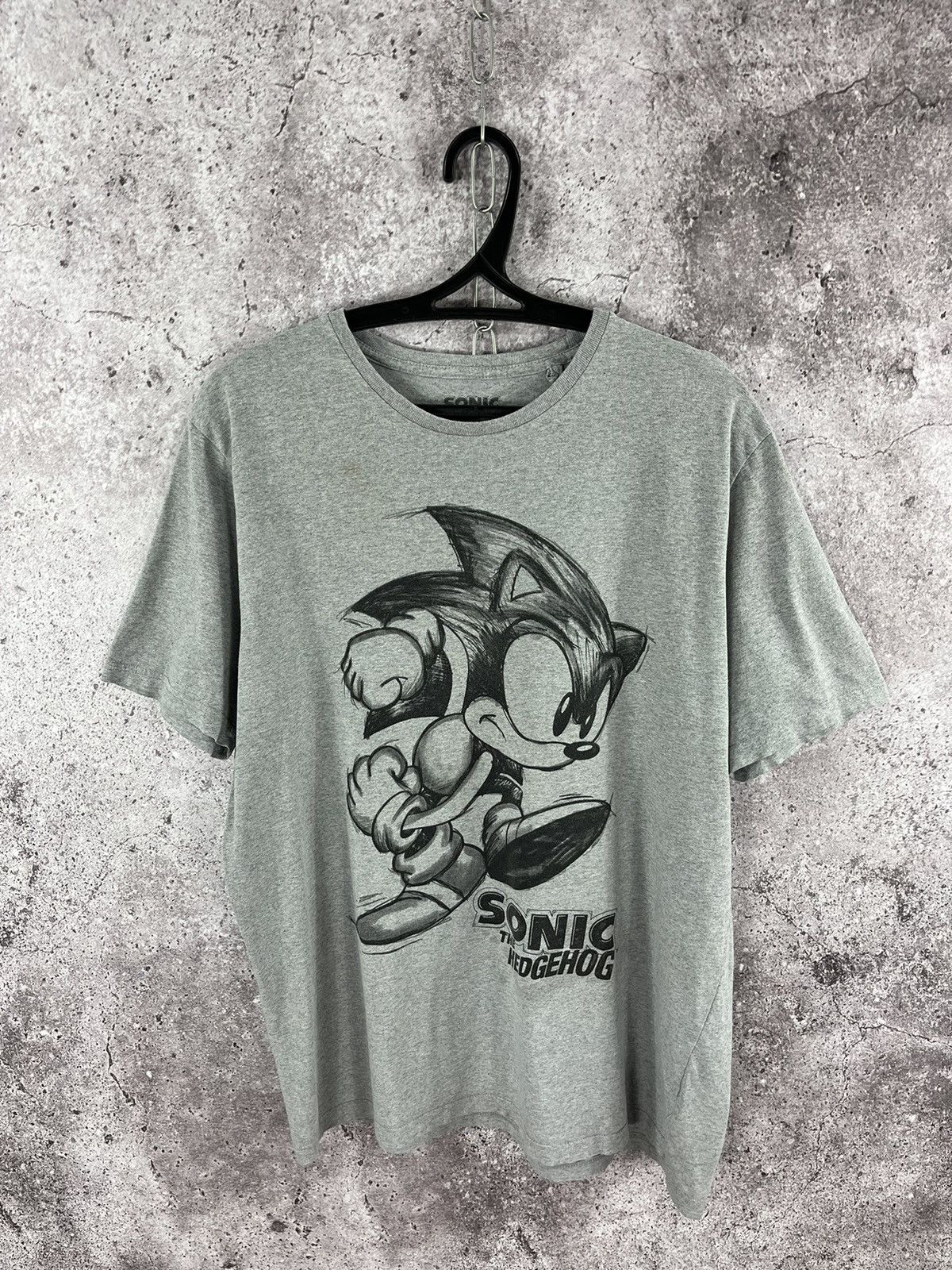 Vintage Sonic The Hedgehog Vintage Tee Grey Big Logo Size L | Grailed
