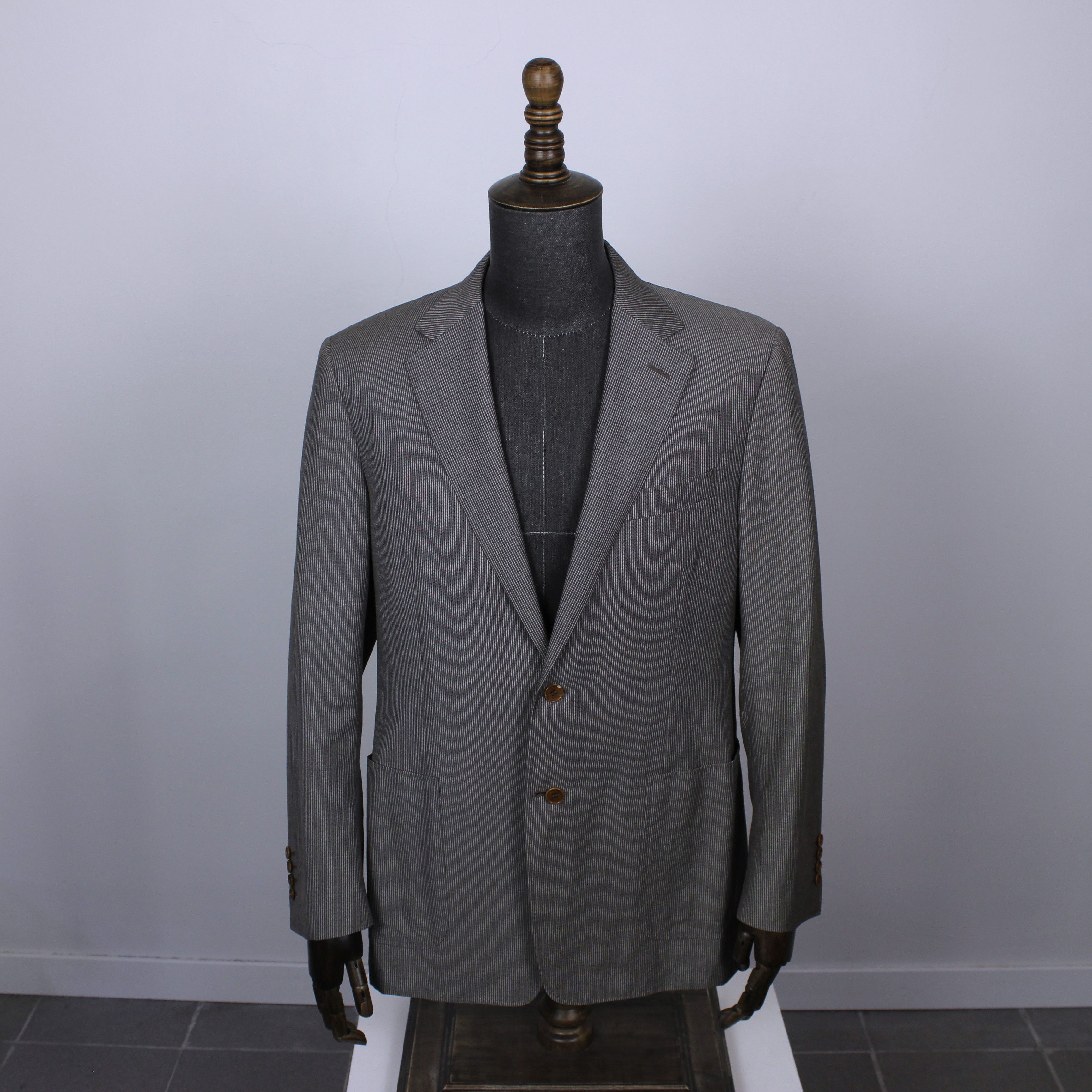 Canali × Vintage Canali blazer vintage men jacket stripes gray italy ...