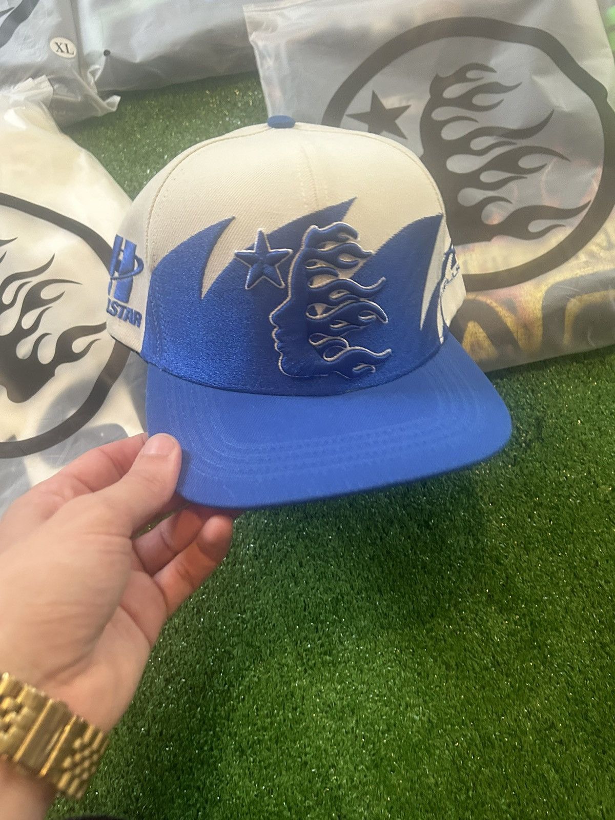 HELLSTAR HELLSTAR Sharktooth SnapBack Hat Blue O/S BNWT | Grailed