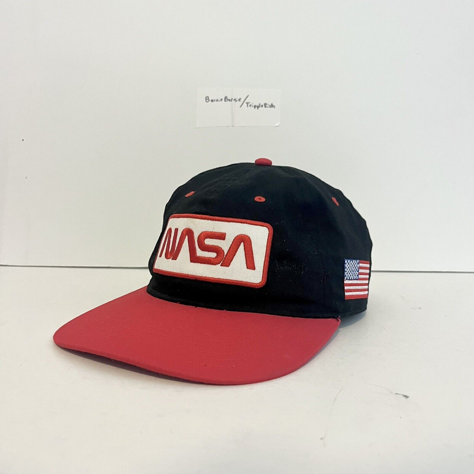 Nasa × Vintage VTG NASA Snapback Trucker Hat USA Patch Space Rare OS ...