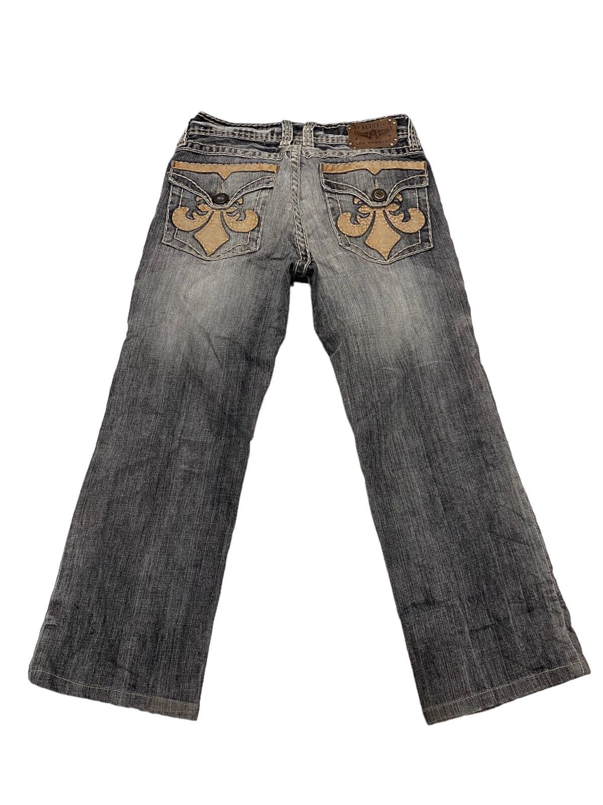 Affliction × Vintage Cyber Y2K Affliction Cooper Jeans Fleur Flaps Big ...