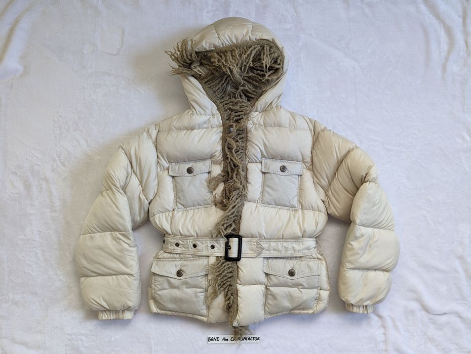 Kapital Vintage Eskimo Off-white Fringe Belted Down Puffer Jacket | Grailed
