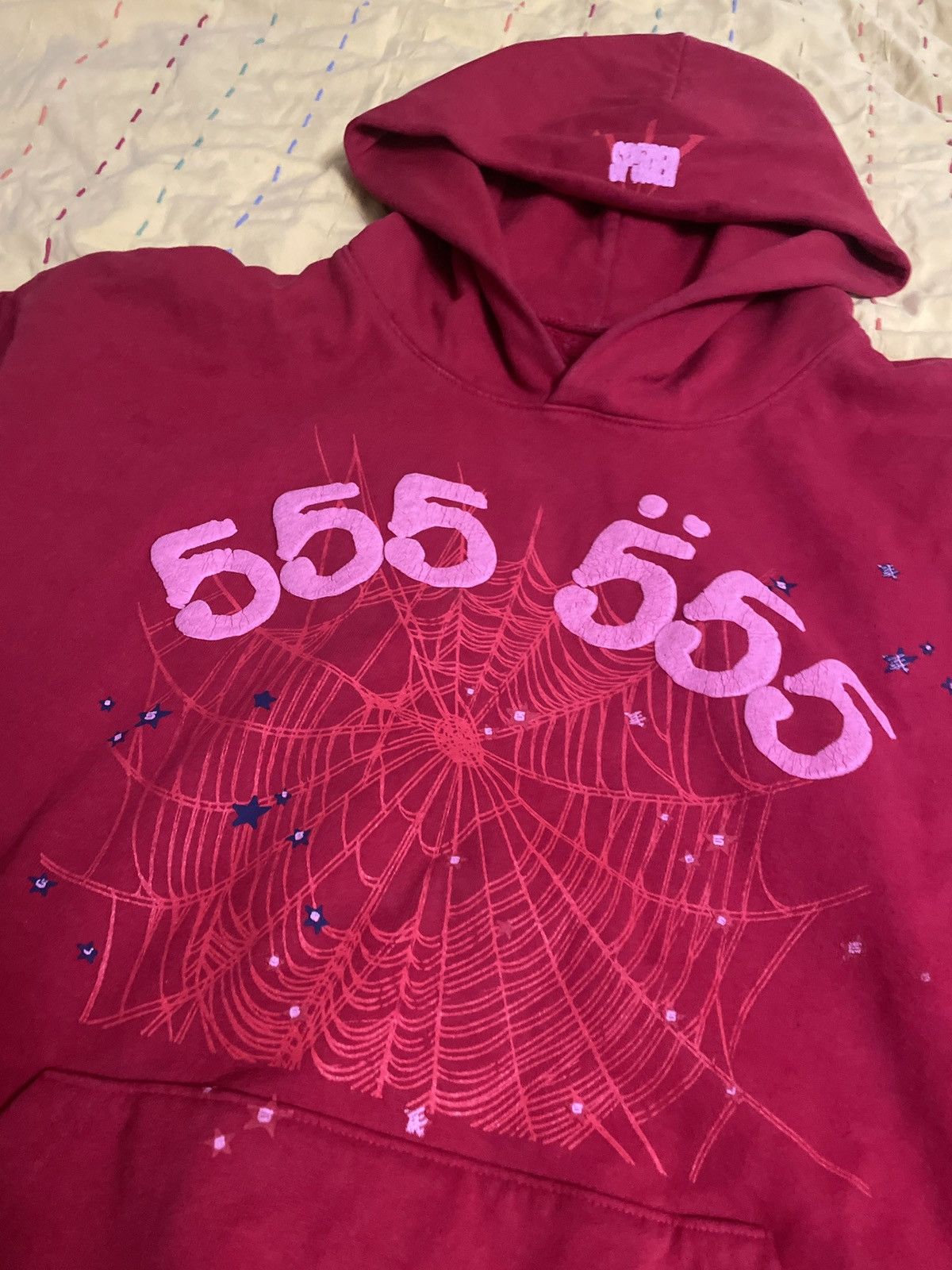 Sp5der Sp5der 555 hoodie ‘Red’ | Grailed
