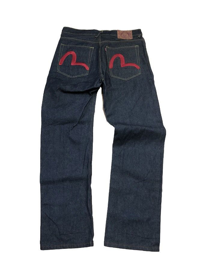 Evisu × Japanese Brand × Streetwear Evisu Jeans Red Embroidered Logo ...