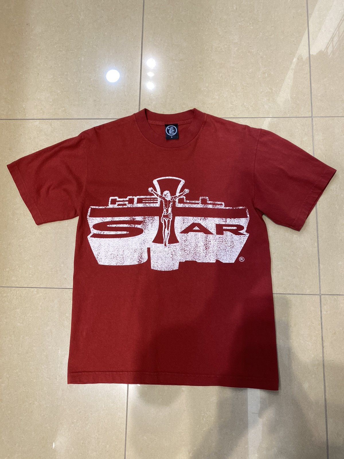 HELLSTAR Hellstar Red Cross Tee Path To Paradise M | Grailed