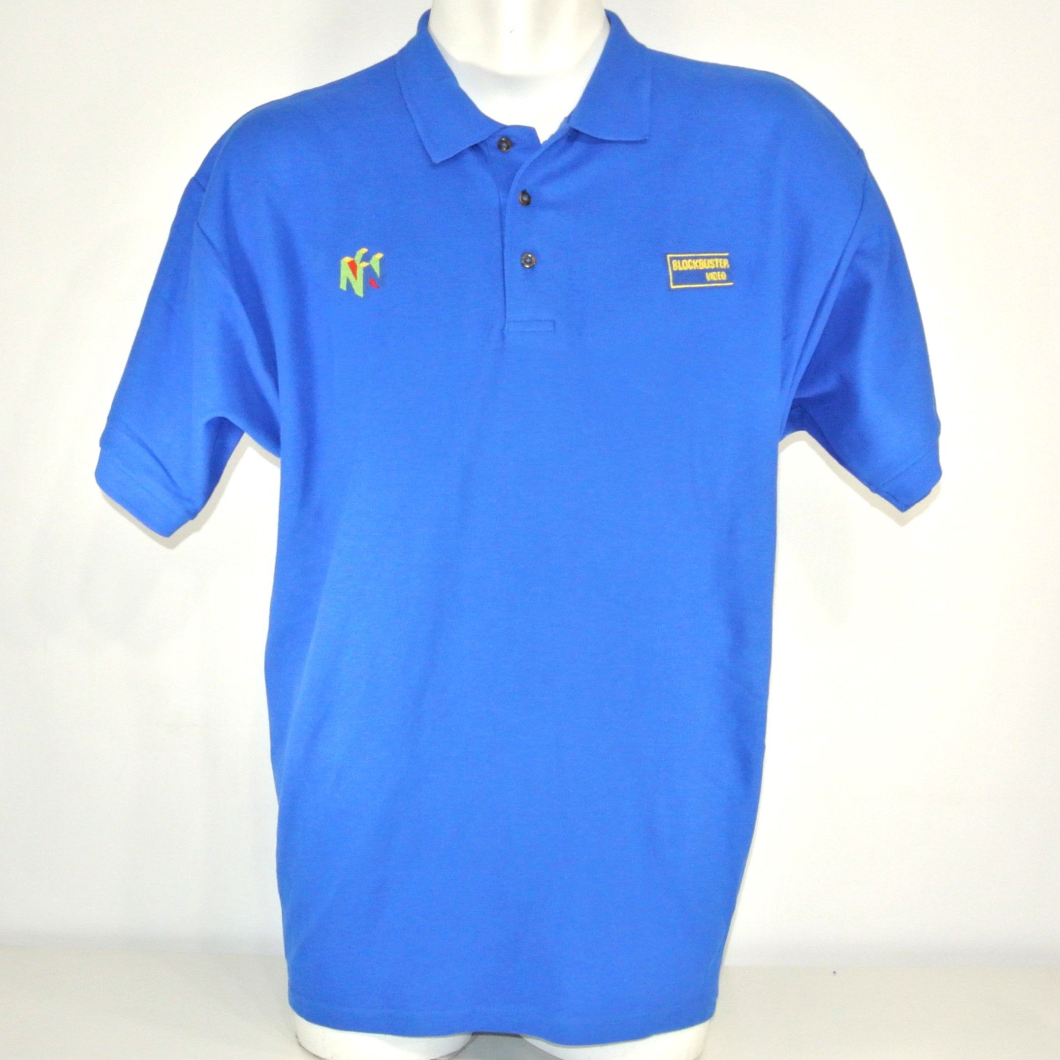 Vintage BLOCKBUSTER VIDEO Nintendo 64 Vintage Employee Uniform Shirt ...
