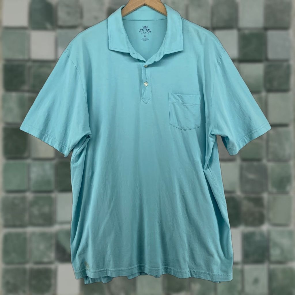 Peter Millar Peter Millar Polo Shirt Mens XL CROWN Seaside Wash Stretch ...