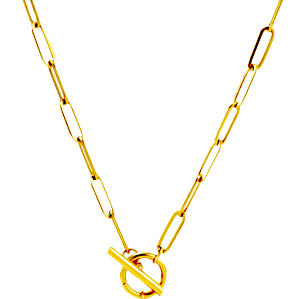 Designer × Kurt Cobain × Vintage Punk Paperclip Chain 3D Initial Gold ...