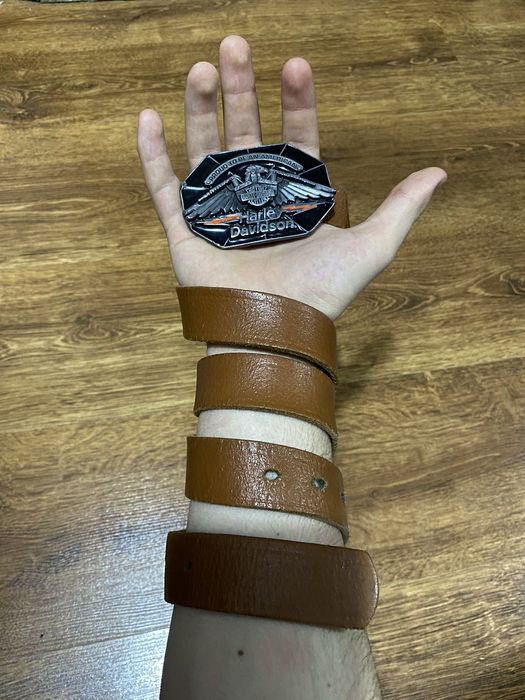 Vintage Vintage Harley Davidsons Buckle Racing Moto Belt Made in USA ...