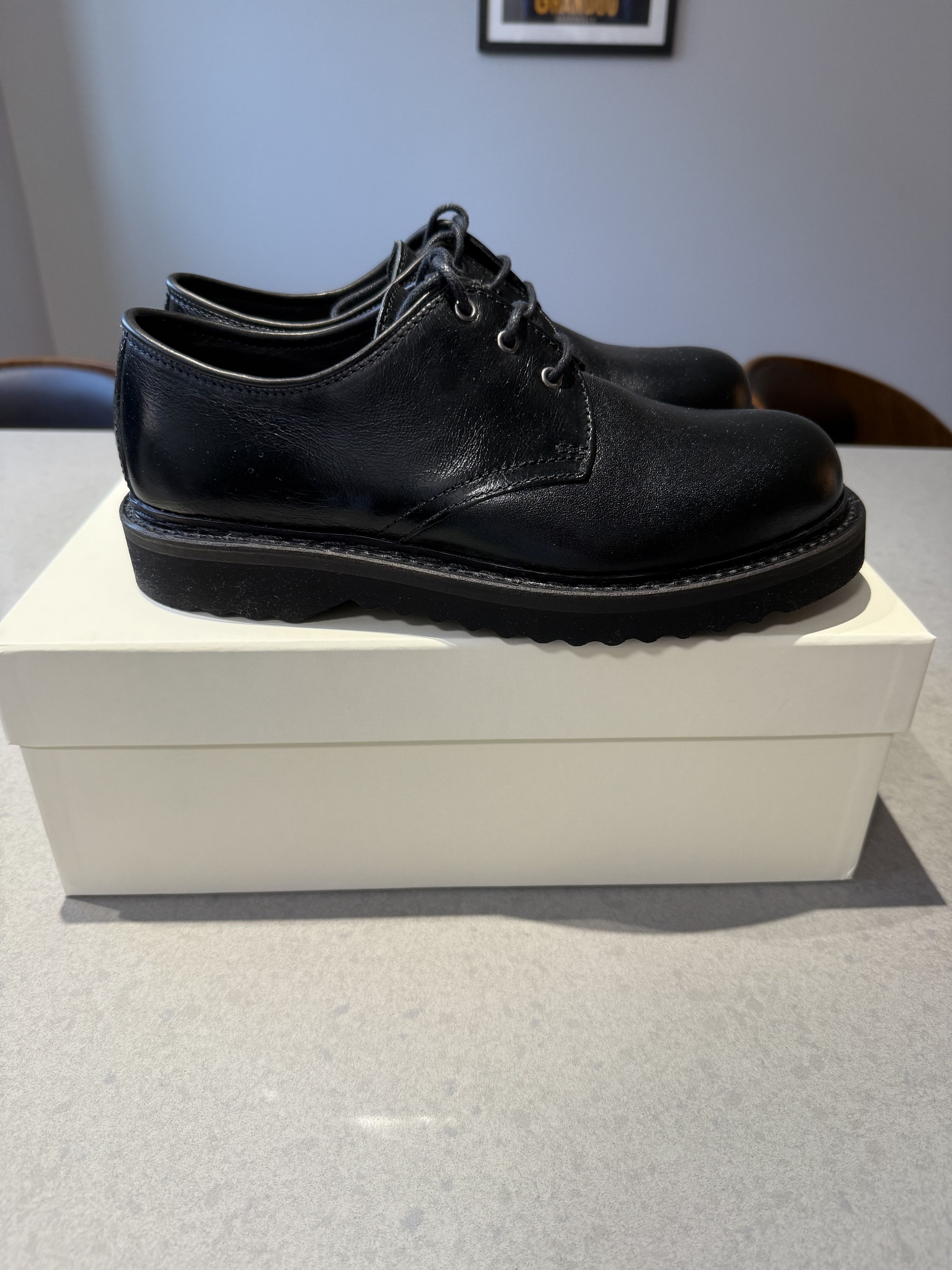 Our Legacy Trampler Derby Black Cracked Patent Leather | Grailed