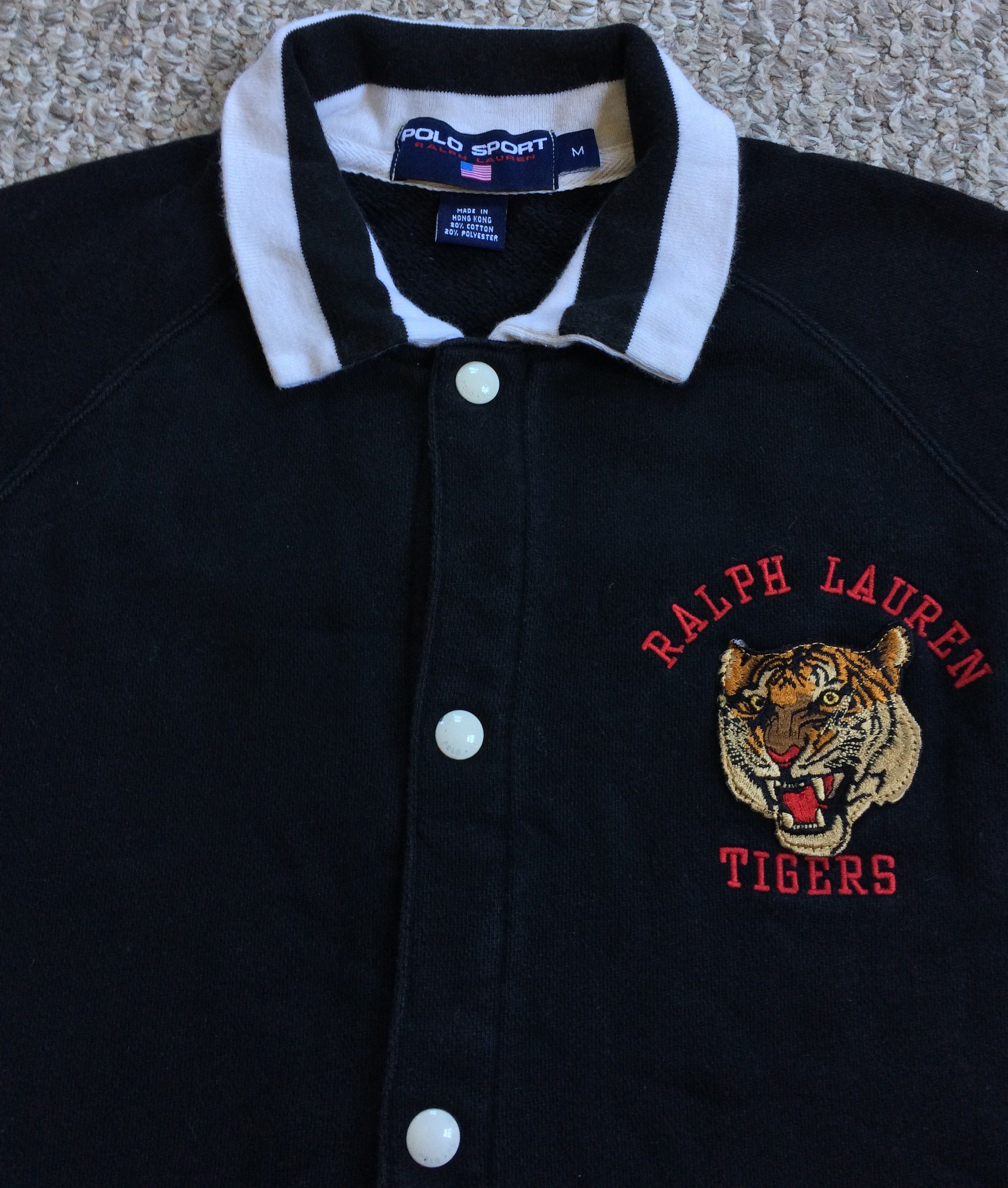 Polo Ralph Lauren 90s Polo Sport Tiger Head Varsity Jacket | Grailed