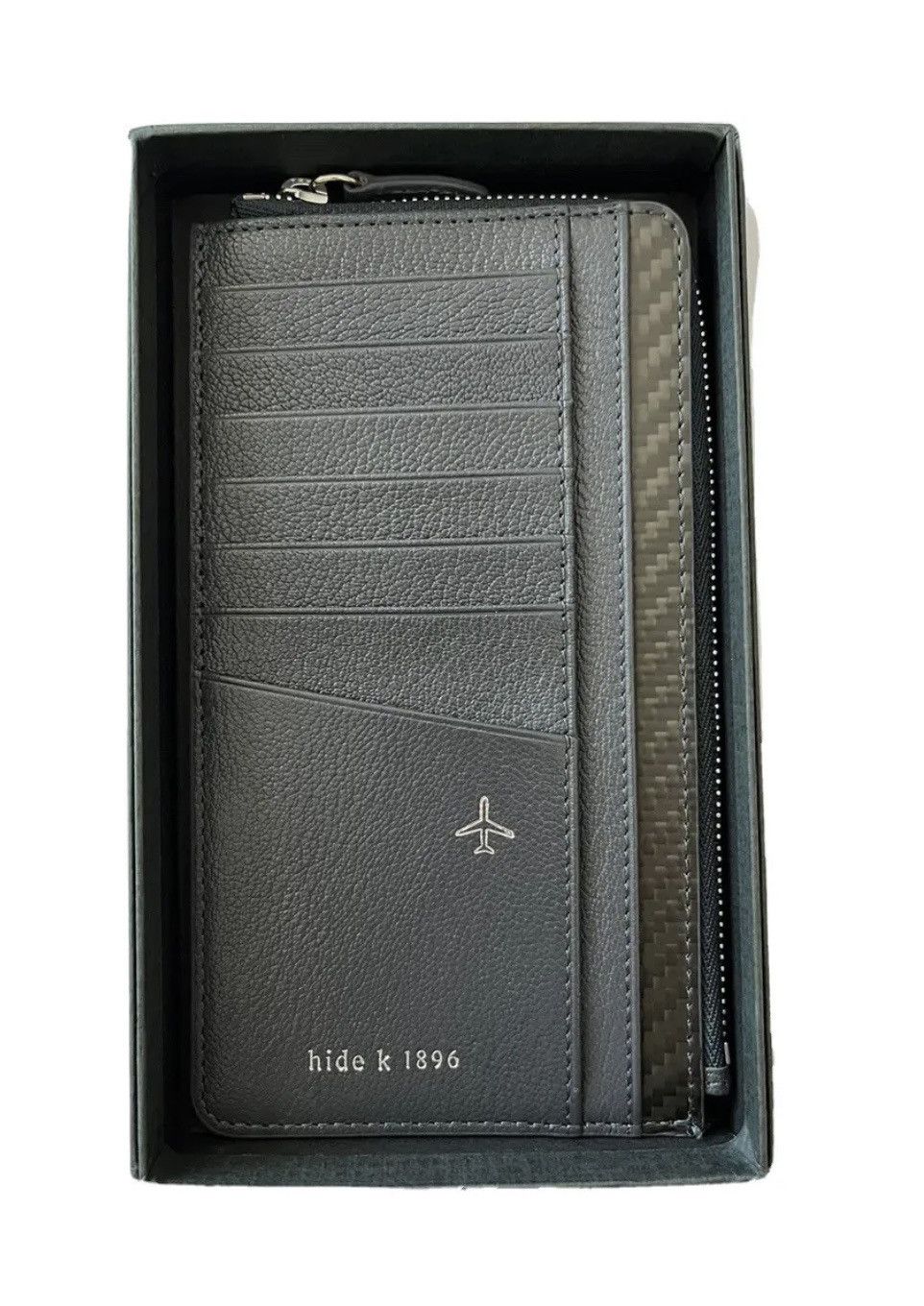 Japanese Brand hide k 1896 RFID Blue Leather Travel Documents Wallet ...