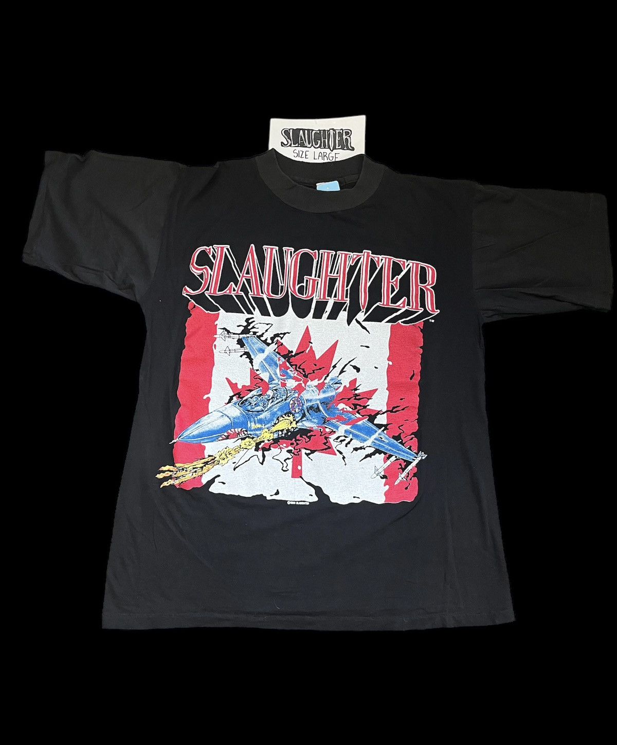 Vintage Slaughter 1991 “Kickin’ Ass in Canada” tour shirt | Grailed