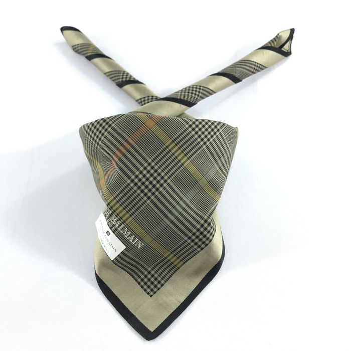 Vintage Pierre Balmain Tartan Handkerchief Neckerchief Bandana H951 ...