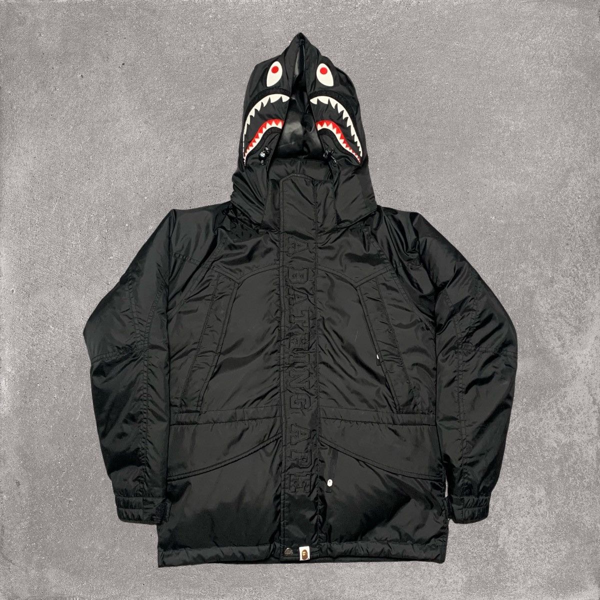 Bape Bape Small Shark Puffer Jacket Black A Bathing Ape 2022 | Grailed