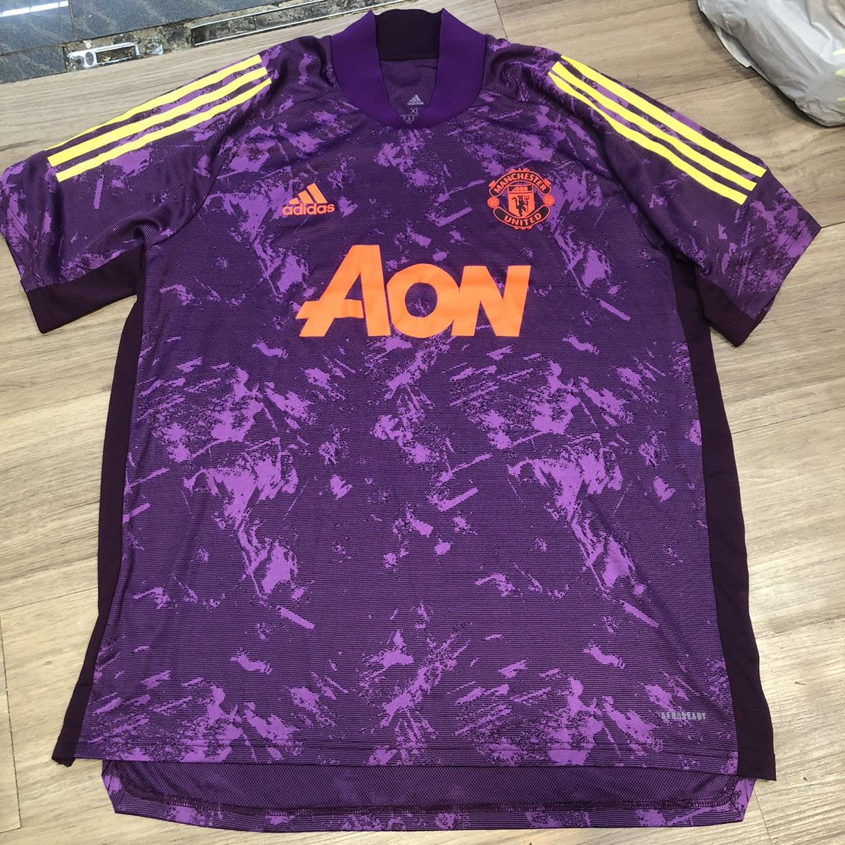 Adidas Manchester United purple training jersey | Grailed