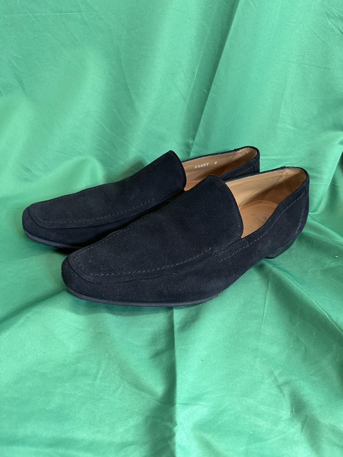 Designer Black suede Blake welted slip-on loafers | Grailed