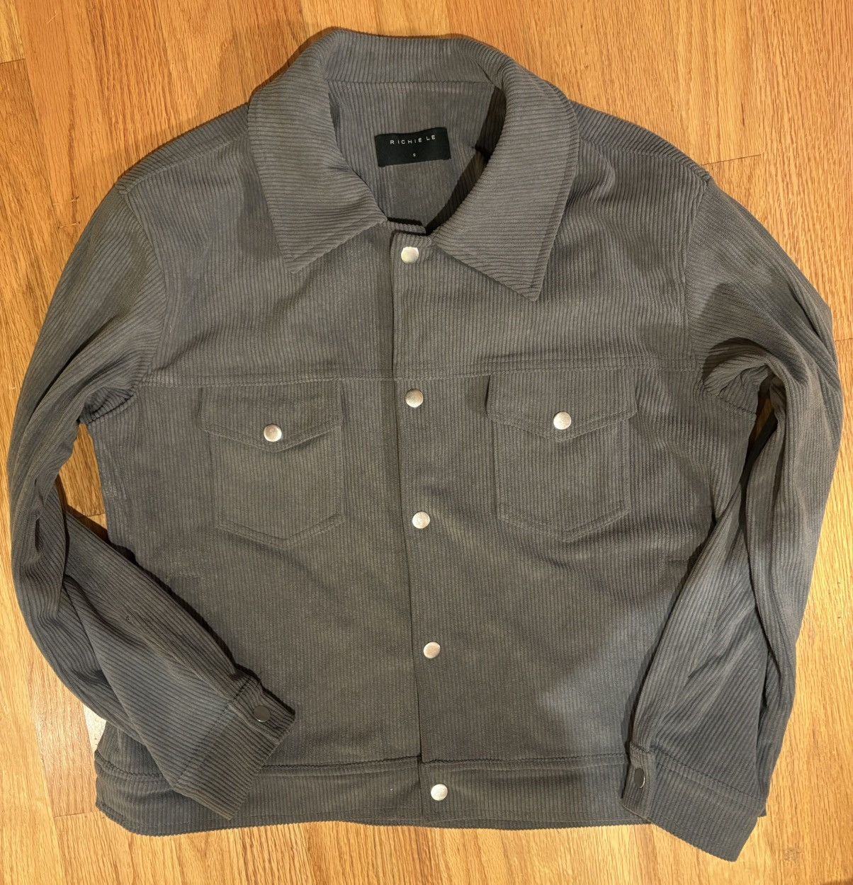 Richie Le Collection Richie Le Grey Corduroy Cropped Overshirt | Grailed