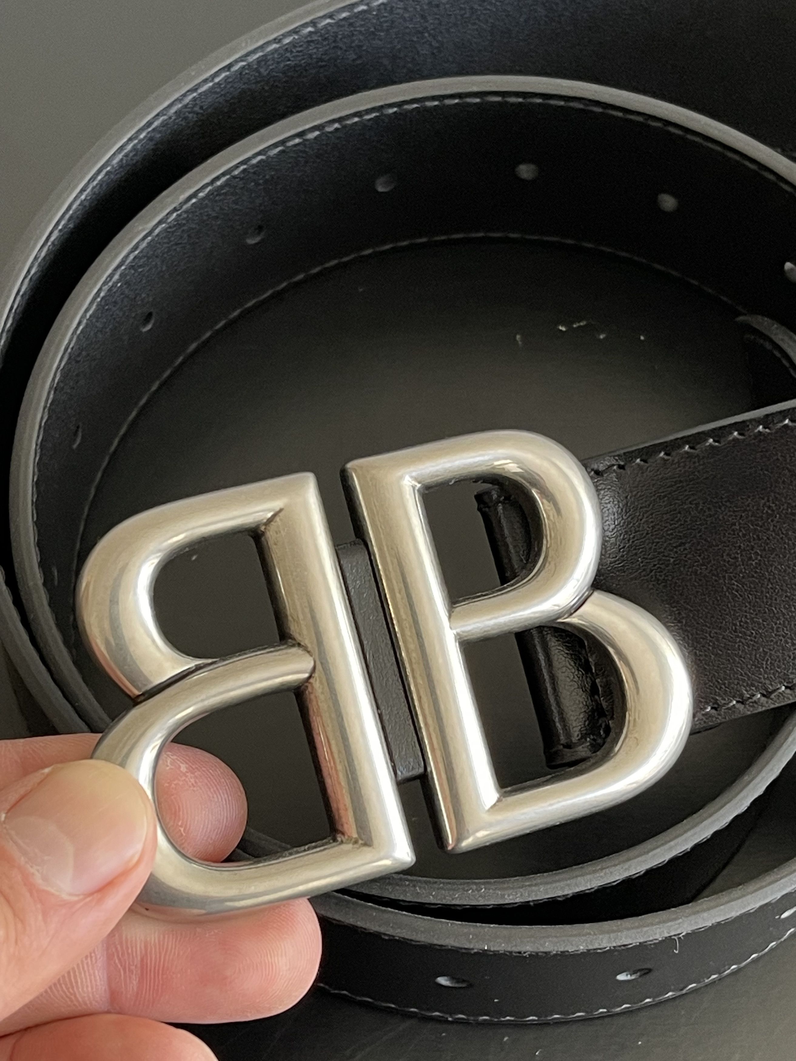 Balenciaga New BB Hacker Project Monogram Logo Belt (95) Fits US 34 ...