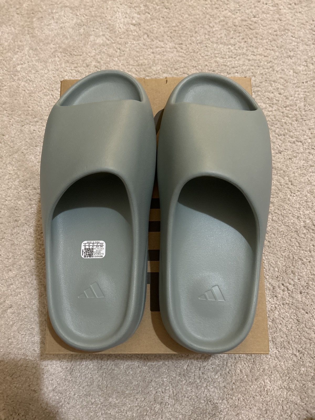Adidas Adidas Yeezy slides Salt | Grailed