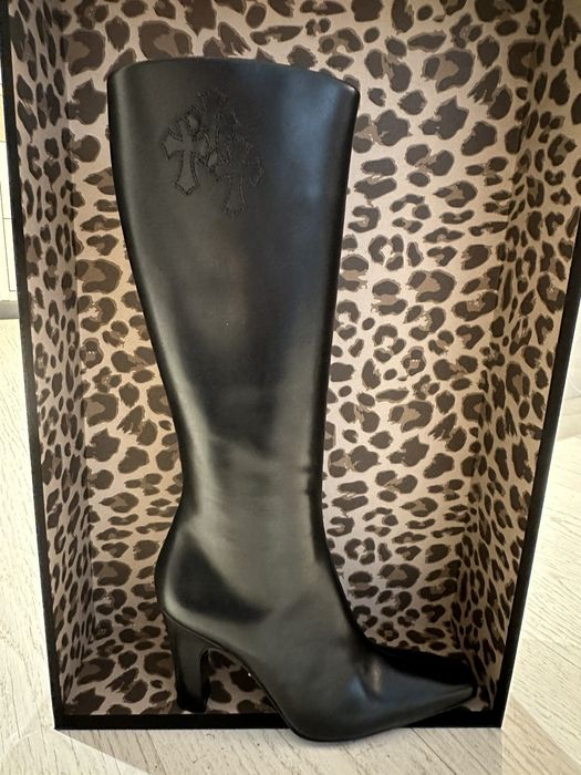 Chrome Hearts Black Chrome Hearts Boots Sugar Jones | Grailed