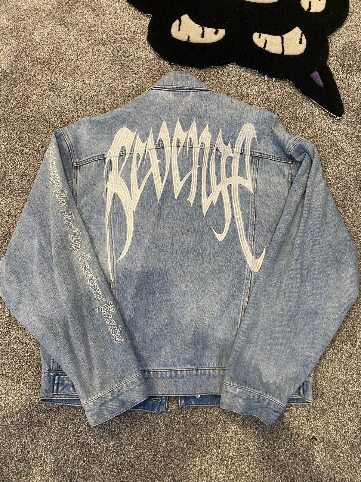 Revenge Revenge Blue Denim Jacket Embroidered | Grailed