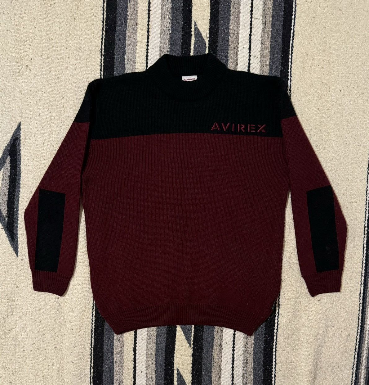 Avirex × Military × Vintage Y2K Avirex Knit two-tone sweater | Grailed