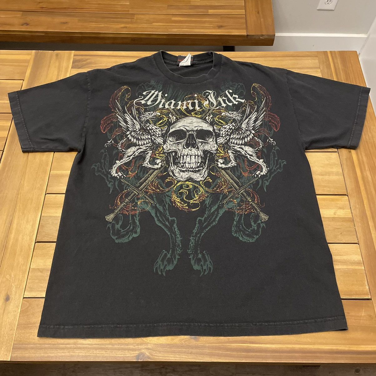 Vintage Vintage 2000s Y2K Miami Ink Skulls Dragons Grunge Shirt | Grailed