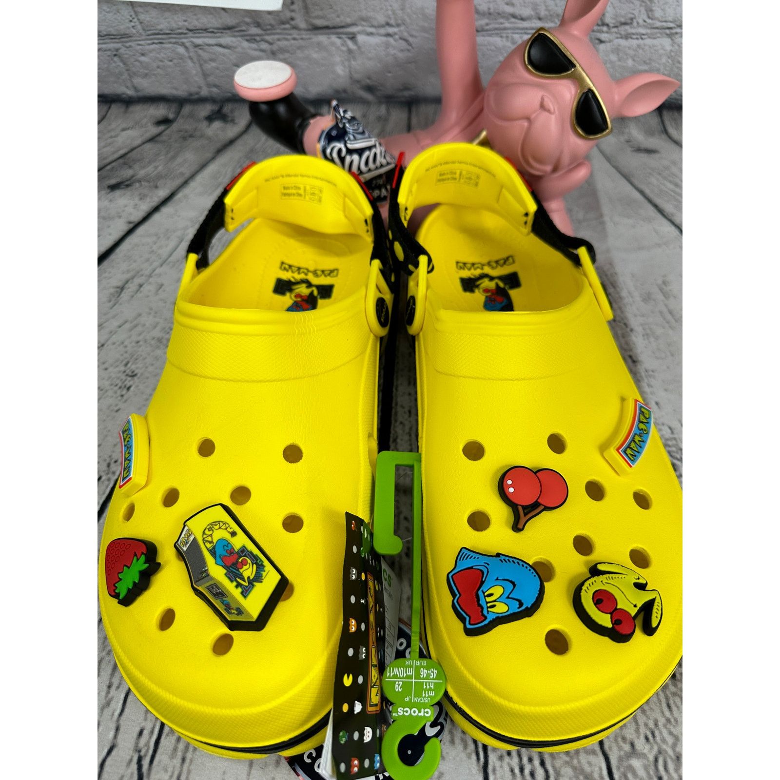 Crocs Crocs x Pac Man All Terrain Clog Mens 11 Yellow Slip Slides | Grailed
