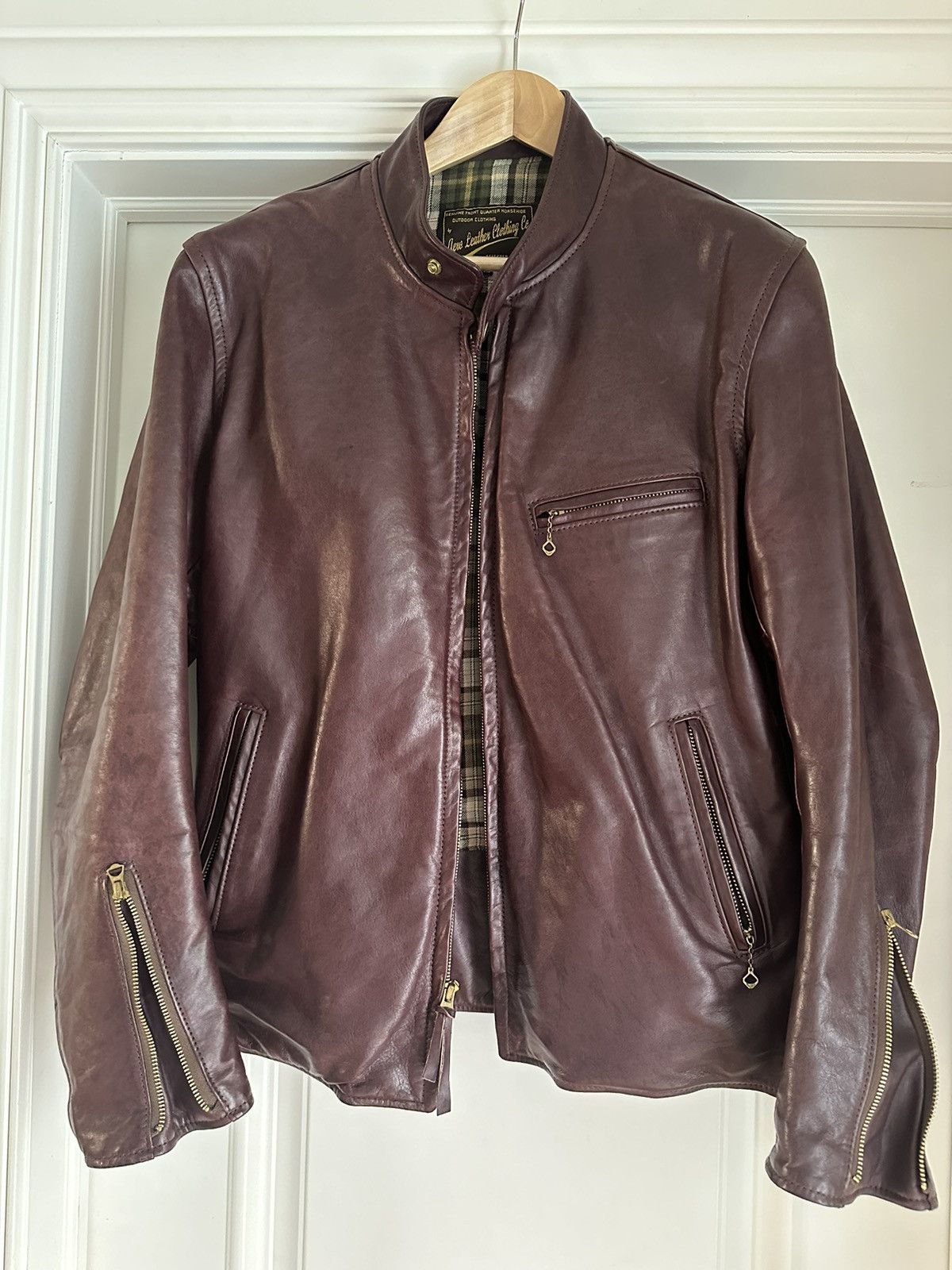 Epaulet Epaulet x Aero Leather Cafe Racer Horsehide Leather Jacket ...